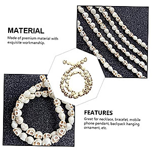 KJHBV 2 Sets Skull Loose Beads Retro Earrings Beads for Friendship Bracelets Beads for Crafts Bracelet Making Supplies Gemstone Loose Beads Skull Head Bead Beading Kits Exquisite Beads