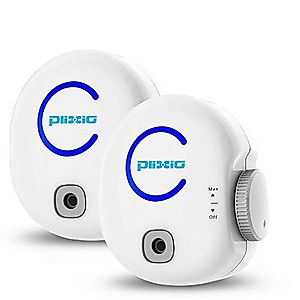 Plixio Ionic Air Purifier for Home or Office - Filterless Portable Ionic Air Purifier & Travel Air Ionizer, Plug in (2 Pack)