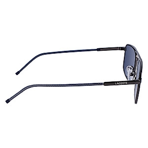 Lacoste Men's Sunglasses L255S - Matte Dark Grey with Solid Blue Lens