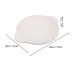 plplaaoo Korean BBQ Grill Pan,Non-stick Grill Circular BBQ Grill Pan,Griddle Pan,White 12.6 In Grill Plate for Induction Cooker,Kitchen Gadgets, for Home, Camping and Outdoor Griddle