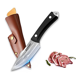 Japan Knives Boning Knife, Small outdoor fixed blade, kitchen utility knives, Meat Cutting, For Home kitchen Cooking Outdoor Camping BBQ