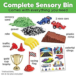 Creativity for Kids Sensory Bin: Race Track - Fine Motor Skills Toys for Kids, Pretend Play Preschool Toys for Toddlers Ages 3+