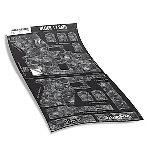 GunSkins Pistol Skin Compatible with Glock 45 - Premium Vinyl Gun Wrap with Precut Pieces - Easy to Install - 100% Waterproof Non-Reflective Matte Finish - Made in USA - Proveil Reaper Black