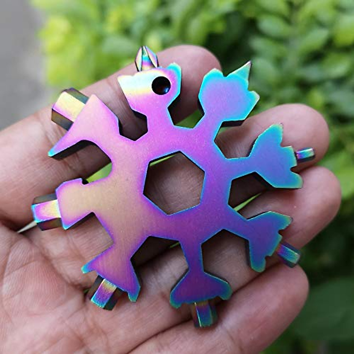 18-in-1 Snowflake Multi-Tool Screwdriver, Stainless Steel 18-1 Multitool Snow Tool (Multicolor)