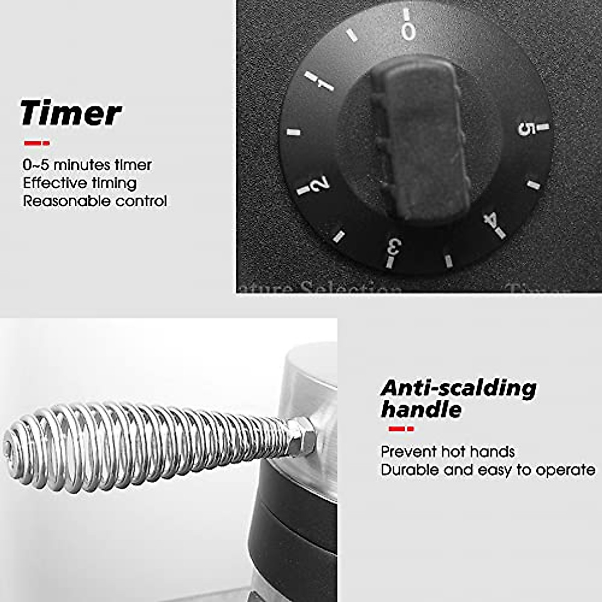 1300W Commercial Panini Press Machine, 50~300℃ Adjustment Panini Press Grill, Waffle Maker Machine with 11.5cm Bakeware, CE/FCC