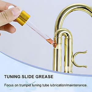 Synthetic Piston Oil and Tuning Slide Grease Set for Trumpet, Trombone, French Horn, Tuba, Euphonium and Other Brass Instruments
