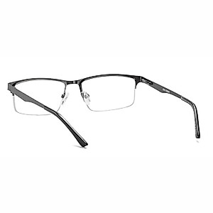 EYECEDAR 5-Pack Reading Glasses Men Metal Half Frame Spring Hinges Rectangular Style Mens Readers 2.50