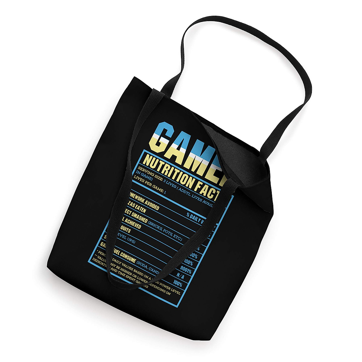 Gamer Nutrition Facts - Funny Gamer Tote Bag