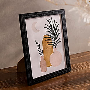 eletecpro 8x10 Picture Frames Set of 10, Display 4x6 or 5x7 Photo Frame with Mat or 8x10 without Mat, Wall Gallery Photo Frames, Table Top Display or Wall Mounting (Black, 8x10)