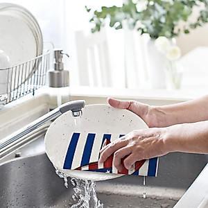 AnyDesign Happy 4th of July Swedish Dishcloths American Flag Stars Truck Gnome Kitchen Dish Towel 7x8 Patriotic Reusable Cotton Kitchen Towel for Independence Day Home Cleaning Housewarming, 6 Pack