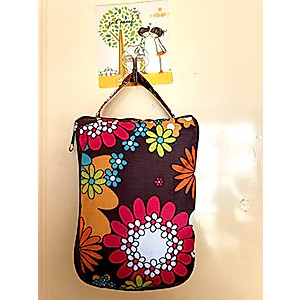 Kitchen Reusable Grocery Shopping Bags Foldable Tote Bag with Zipper Folding Floral Heavy Duty 2 Pack