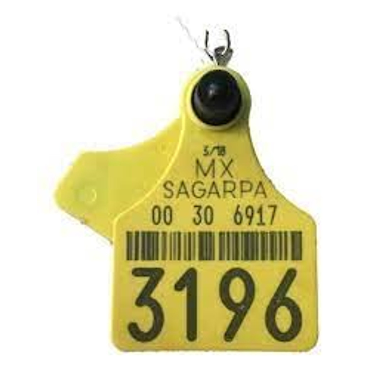 Nuestratradicionmex Cattle Tag Keychains | Llaveros de aretes de vaca, llavero Arete de Res, authentico Cow Tag Keychain (YELLOW)