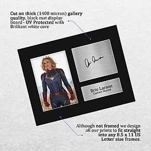 HWC Trading Brie Larson Gift USL Signed Printed Autograph Captain Marvel The Avengers Gifts Print Photo Picture Display - US Letter Size