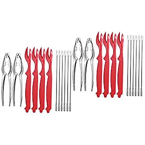 GANAZONO 24 Pcs Eating Crab Tool Set Kitchen Utensil Set Blush Set Serveware Set Crab Opener Tools Lobster Seafood Crackers Forks Lobster Eating Tool Seafood Crab Tool Crab Eating Tool Crab