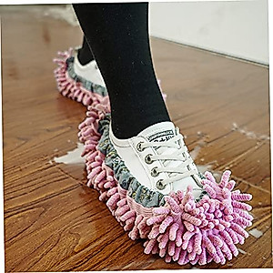 Healeved 10pcs Mop Head Cover Floor Mops Cleaning Mops Household Cleaner Dust Duster Slippers Mop Cover Lazy Mop Slippers Foot Cover for Floor Polishing Mop Slipper Shoes Cover Dust Mop