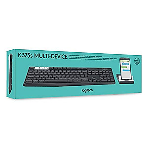 Logitech Bluetooth K375s Multi-Device Wireless Keyboard and Stand Combo