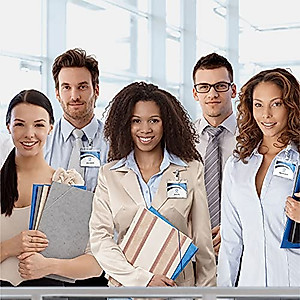 Claev Horizontal Flexible and Tear Resistant Card Protector (Clear, 4x3 Inch, 250 Pack), Large Easy Open Plastic ID Name Badge Holders for Conferences, Conventions, Offices & Schools