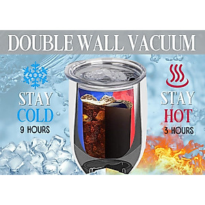 Onebttl Sponsor Gift Wine Tumbler - 12oz Double Wall Vacuum Insulated Stainless Steel Cup Mug with Lid, Confirmation Sponsor Gift for Women - White