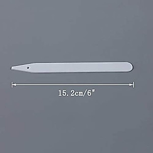 KINGLAKE 100 Pcs 6 Inch Thick Plastic Plant Garden Labels Nursery Garden Labels Stake Tags Plant Name Tags Waterproof Plant Tags Plant Identification Stakes Tags for Seedling,Vegetable White