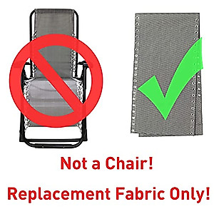 IKEPAHOK Gravity Chair Replacement Fabric, Zero Gravity Lounge Chair Recliners Repair Tool Cloth Part for Outdoor Patio Yard Beach Pool Lawn Camping Reclining Mesh Canvas for Anti-Gravity Chair