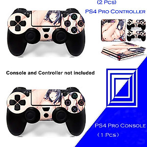 FYPRO Nude Girls Vinyl Decal Protective Skin Cover Sticker for Sony PlayStation4 Pro PS4 Console and 2 Dualshock Controllers (Fit PS4 Pro)