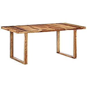 WHOPBXGAD Dining Table,Wooden bar Table, Dining Room Counter Suitable for Living Room, Dining Room, Bistro Table,70.9"x35.4"x29.9" Solid Sheesham Wood