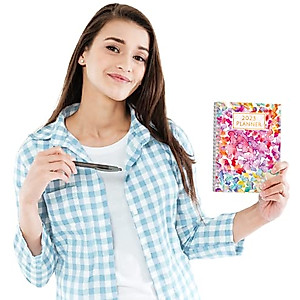 CRANBURY 2023 Planner Weekly Monthly (6x8.25", Watercolor), 2023 Small Planner Book, 8 x 6 Agenda Book, Yearly Calendar Planner, Monthly Tabs, Bookmark, Notes, Bonus Pocket, Stickers