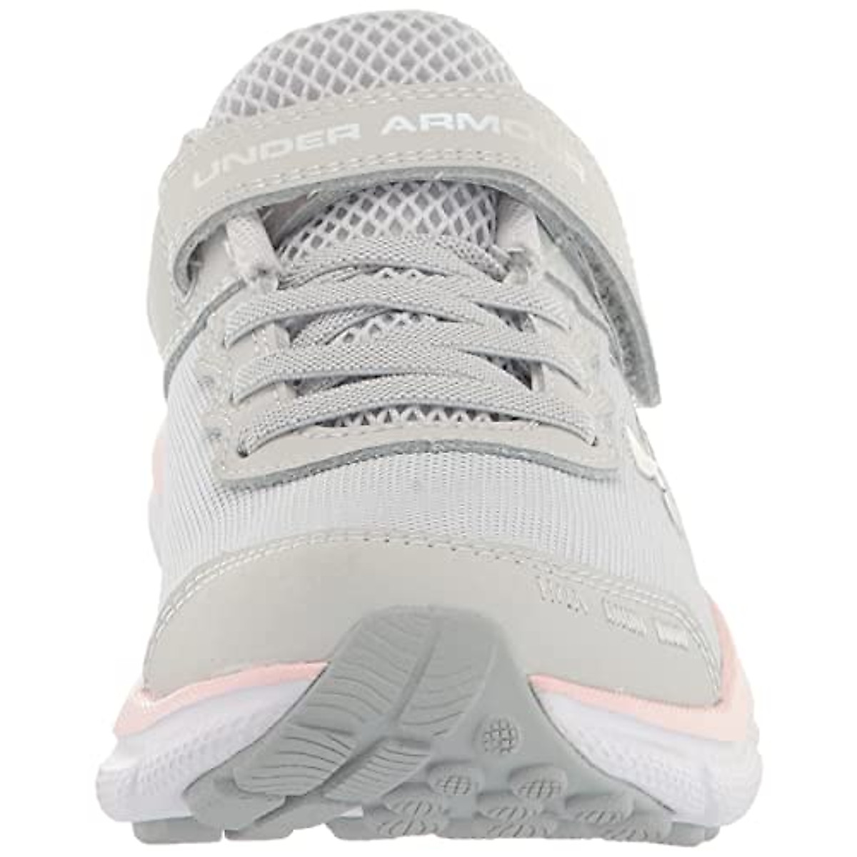 Under Armour Girls' Pre School Assert 10 Alternate Closure, (100) Halo Gray/Pink Sugar/Iridescent, 2, US