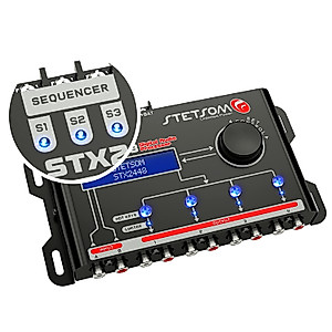 Stetsom STX 2448 DSP Crossover & Equalizer 4 Channel Full Digital Signal Processor (Sequencer) 2.4 Remote Relay