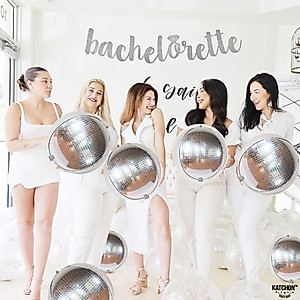 KatchOn, Silver Disco Ball Balloons - 22 Inch, Pack of 6 | Silver Disco Balloons | Shiny Silver Balloons for Bachelorette Party Decoration | New Years Balloons for New Years Eve Party Supplies 2025