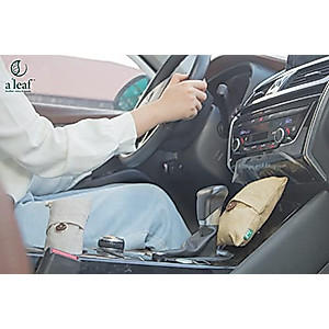 Bamboo charcoal air purifying bag, Naturally Dyed and Canada-Made odor absorber bags, a scent free, chemical free activated bamboo charcoal smell eliminator bags, 8 small light grey color bags