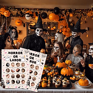 stizak Halloween Labor or Horror Baby Shower Game, Halloween Baby Shower Decorations, Pack 30 Game Cards and 1 Answer Key, Halloween Party Games Favors Decorations Supplies(wsjhl02)