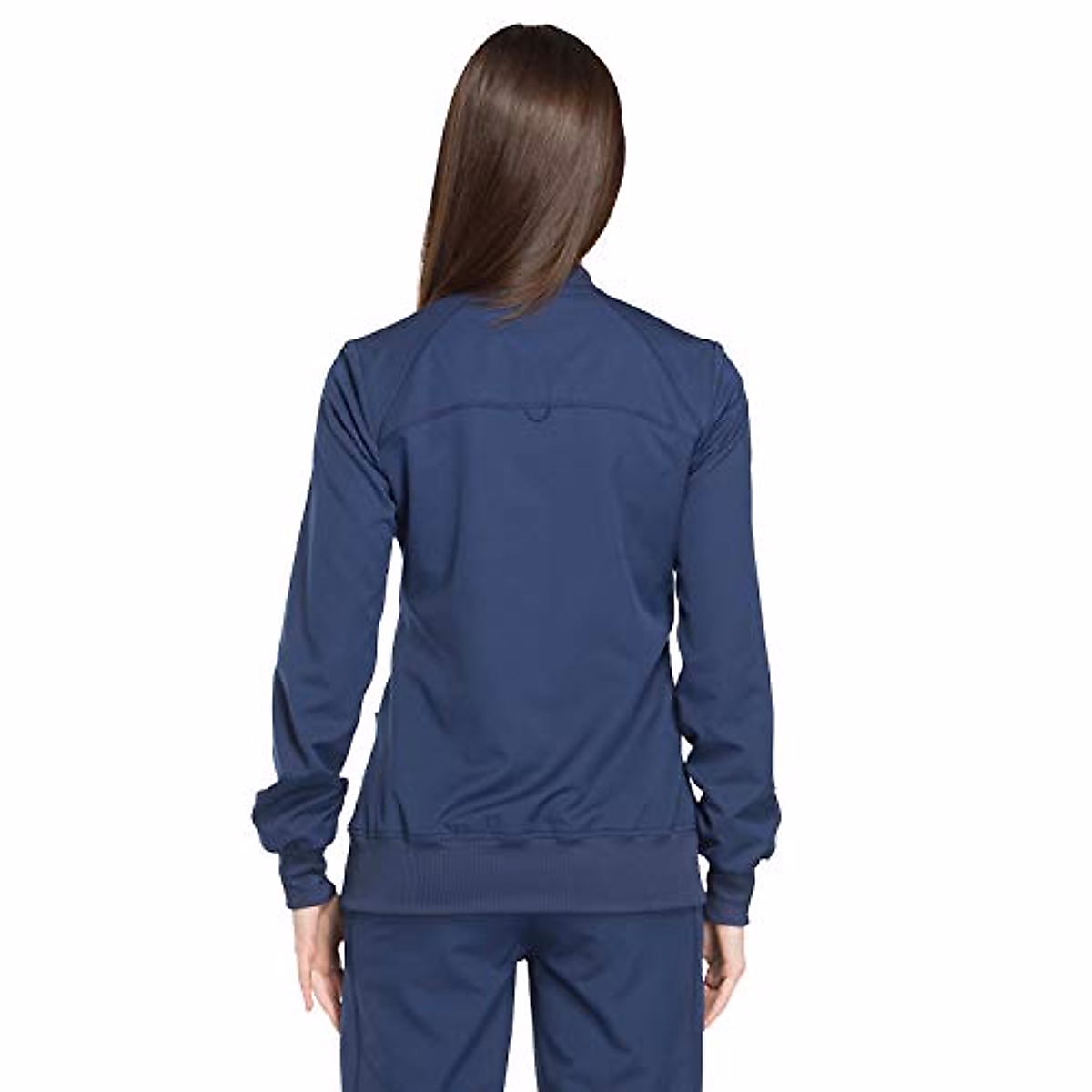 Dynamix Scrubs for Women, Athletic-Inspired Zip Front Jackets for Women with Four-Way Stretch and Moisture Wicking DK330, L, Navy