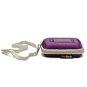 Navitech Purple Hard Water Resistant Hard Camera Case Compatible With Canon PowerShot SX620 HS Compact Camera