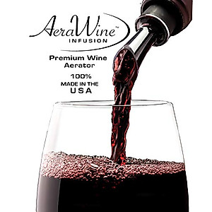 AeraWine 2-Pack Patented Bottle-top Wine Aerator and Pourer - 100% MADE IN THE USA