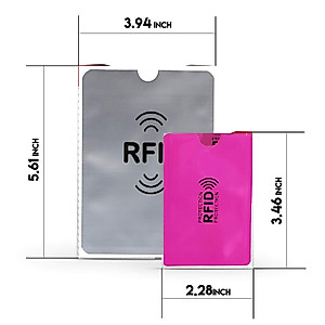 Credit Card Sleeve, 14PCS RFID Sleeves Credit Card Protectors for Identity Theft Protection (Set of 12 Credit Card Protector Sleeves + 2 Passport Holders)