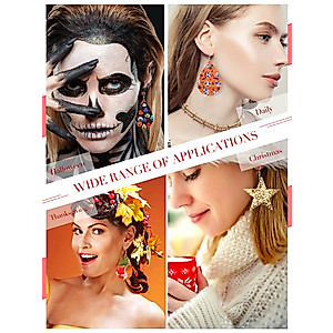 Hicarer 25 Pairs Christmas Faux Leather Earrings Halloween Thanksgiving Holiday Fall Leather Teardrop Dangle Earrings for Women