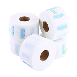 5 Set Pro Disposable Neck Paper Strips, Barber Salon Stretchable Neck Covering Paper Rolls Hair Cutting Accessory Hairdressing Hairstyles Tools