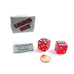 Koplow Games 1 X Transparent Loaded Dice (2)