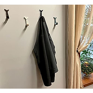 Zeckos Set of 4 Coastal Color Cast Iron Flipping Fish Decorative Wall Hooks Ocean Décor 4 Inches High