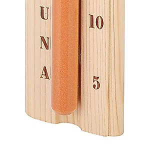 Qioni Sauna Hourglass Timer, Wood Sauna Hourglass Clock Accurate Heat Resistant Wall Mounted Sand Timer for Spa/Bath/Coffee House/Restaurant