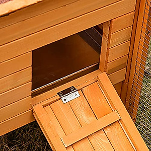 PawHut 62" Large Outdoor Rabbit Cage Small Animal Hutch Playpen With Run