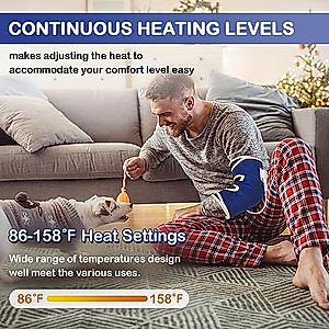 JOBYNA Heating Pad for Elbow Pain, Adjustable Tennis Elbow Pad for Men Women, 86℉-158℉ & Auto Shut Off, Heat Therapy for Golfer's Elbow, Bursitis, Sprains, Strains, Tendonitis, and Arthritis