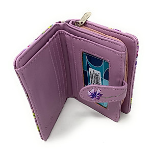 Shag Wear Vintage Hummingbird Wallet for Women and Teen Girls Vegan Faux Leather Small Light Purple 4.5"