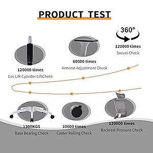Foldable Ergonomic Office Chair, High Back Desk Chair with Footrest, Mesh Back Computer Chair with 2D Headrest, 2D Armrest, Adjustable Lumbar Support, Soft Sponge Seat, Swivel Task Chair, Gray