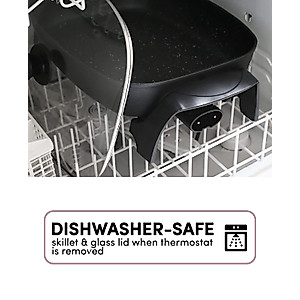 Extra Deep Nonstick Electric Skillet - Serves 6 to 8 People (10.5Qt.)