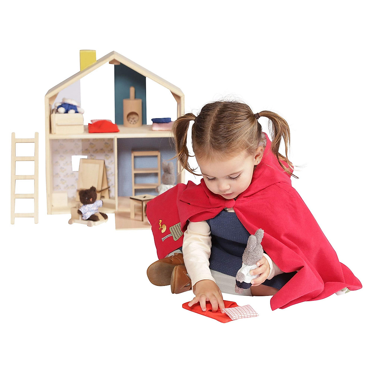 Manhattan Toy Little Nook Berry Bunny Stuffed Animal with Removable Clothing, Sleeping Bag & Keepsake Box