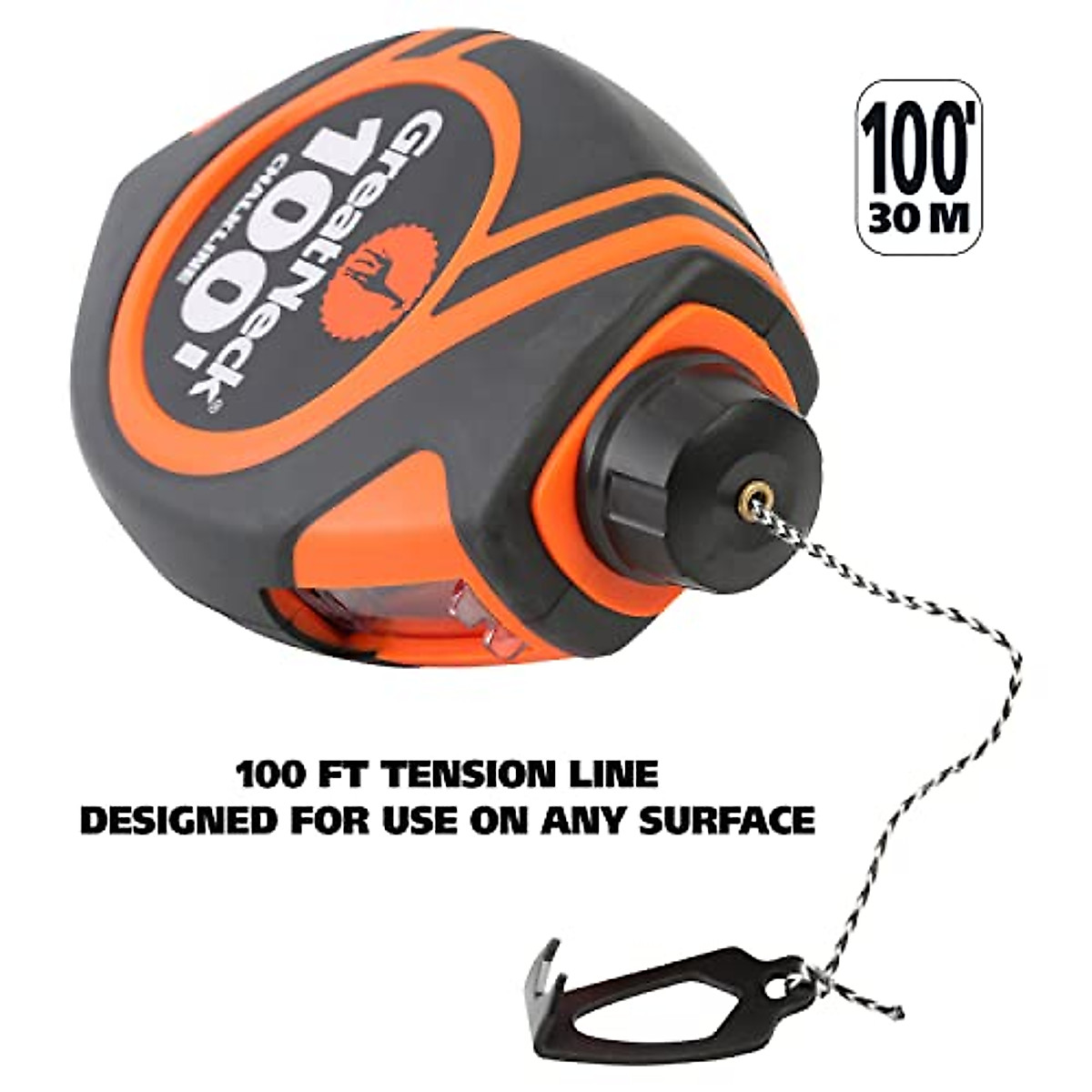 Great Neck 74602 6 To 1 Chalk Reel with Red Chalk, Retractable Chalk Line and Chalk Refill Bottle, Plumb Line Chalk Kit, Straight Line Tool