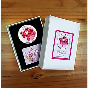 Girl's and Women's Purity Coin, Purity Promise Gift for Females, I Can Do All Things and Pure in Heart Sentiment, 2" Gold Plated Challenge Coin, Gift Boxed, Includes Vow to Purity Card