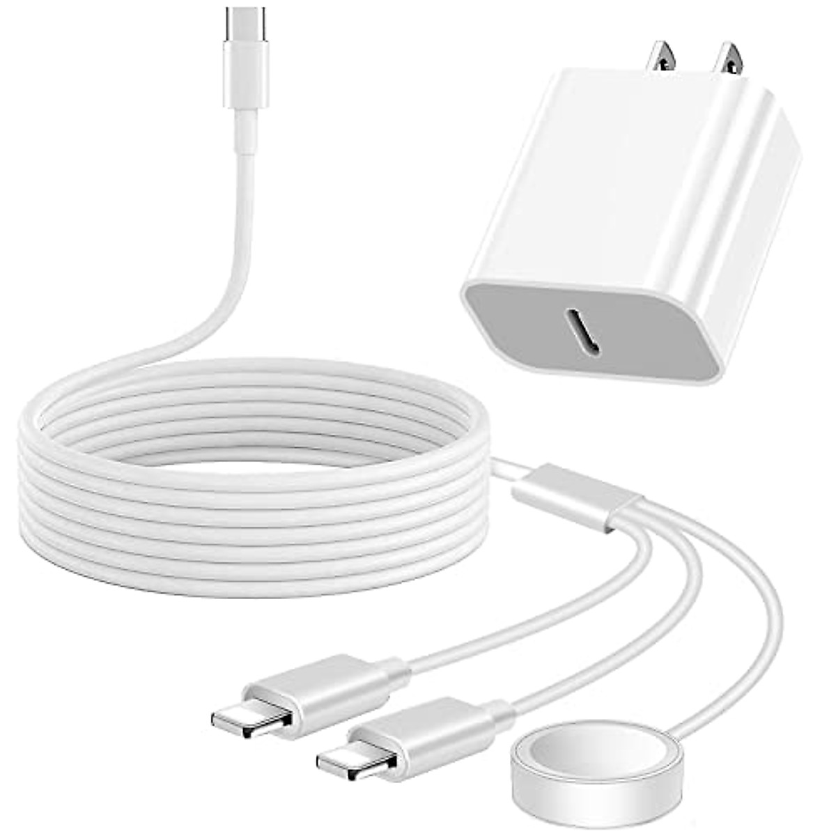 30W USB-C Fast Charger for Apple Watch and iPhone, 3-in-1 Magnetic Charging Cable Compatible with Series 8/7/6/SE/5/4/3/2 and iPhone 14/13/12/11/Pro/Max/Xs/XR/8